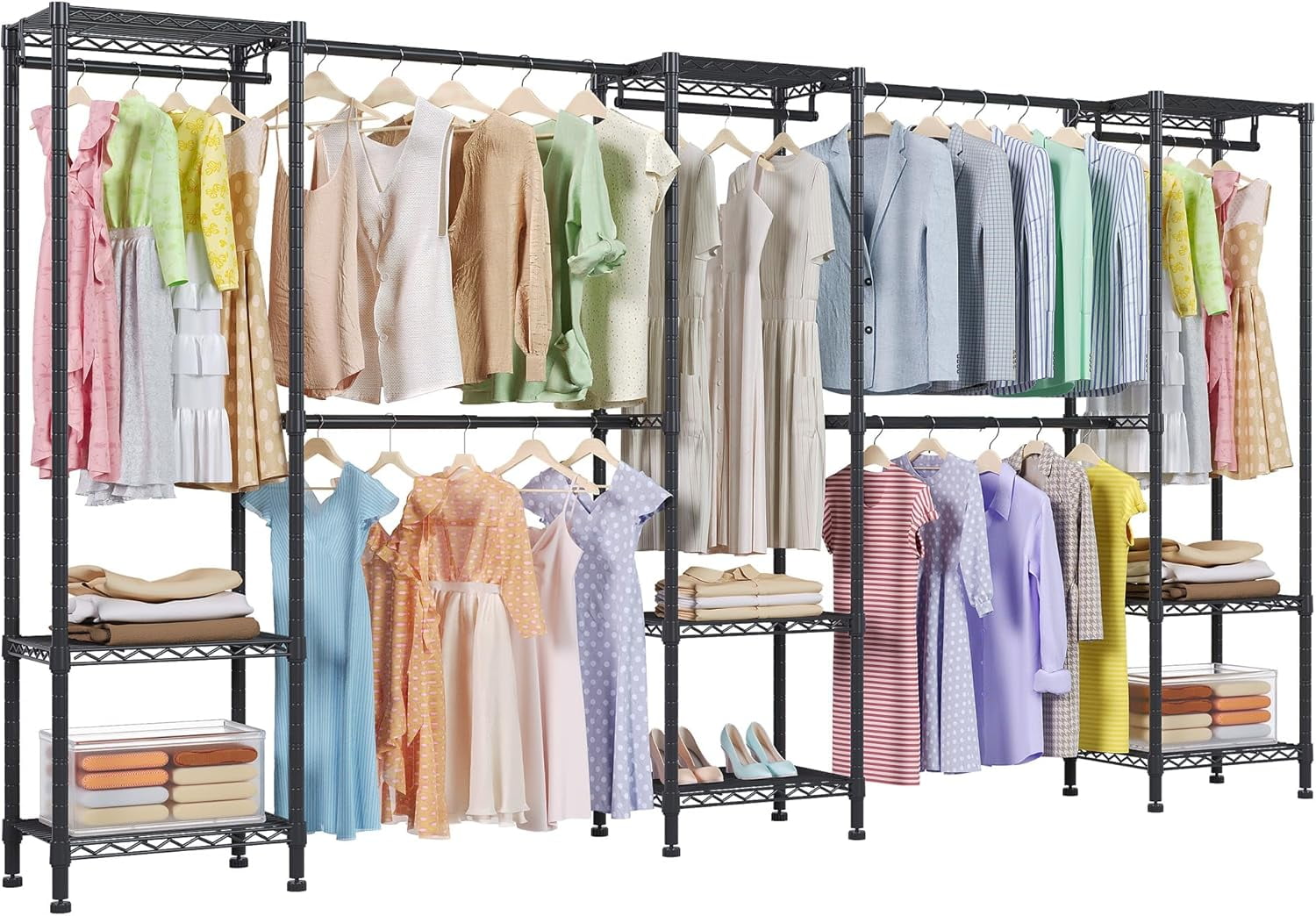H11 Large Clothing Rack for Hanging Clothes Heavy Duty Garment Rack ...