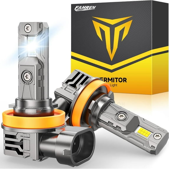 H11 light Bulb 40000LM 900% Brighter 6500K White Super Bright, 1:1 H11 ...
