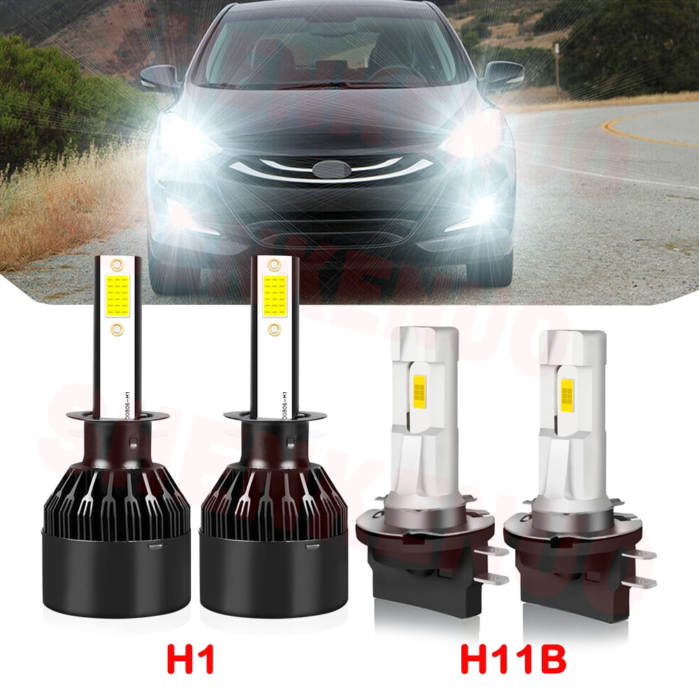 H11B H1 LED Headlight Bulbs for Hyundai Elantra 2007 2009-2010 High&Low Beam 4pcs - Walmart.com