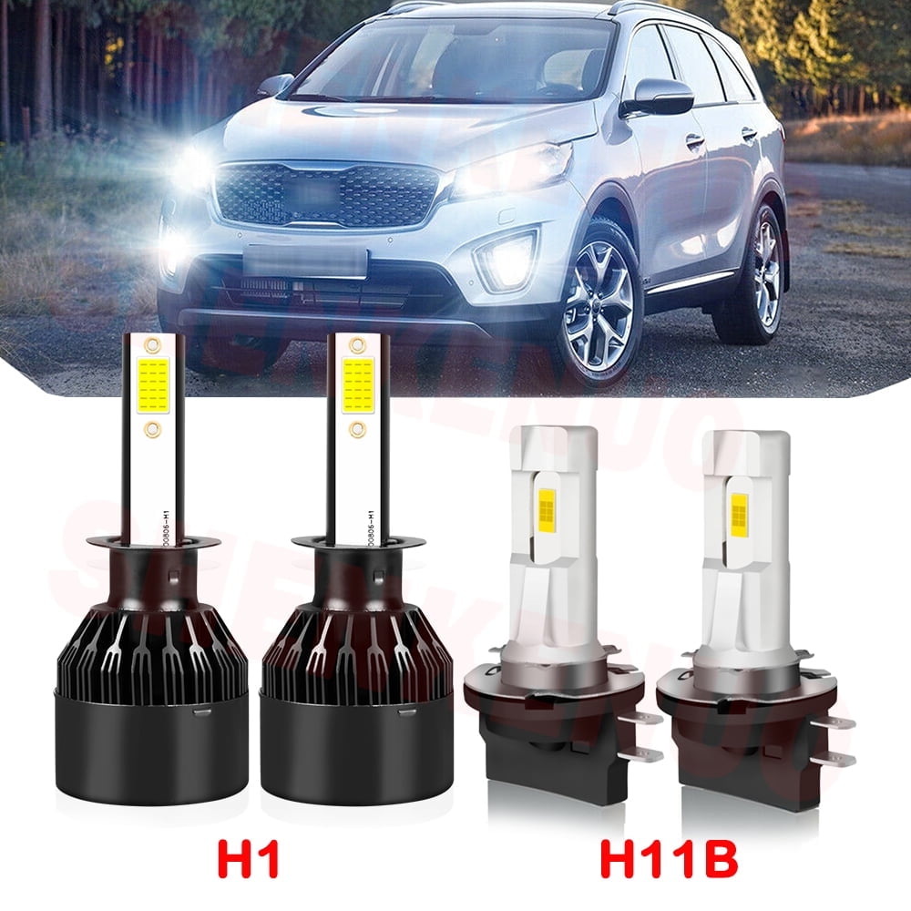 H11B H1 LED Headlight Bulbs for Kia Sorento 2007 2008 2009 High&Low ...