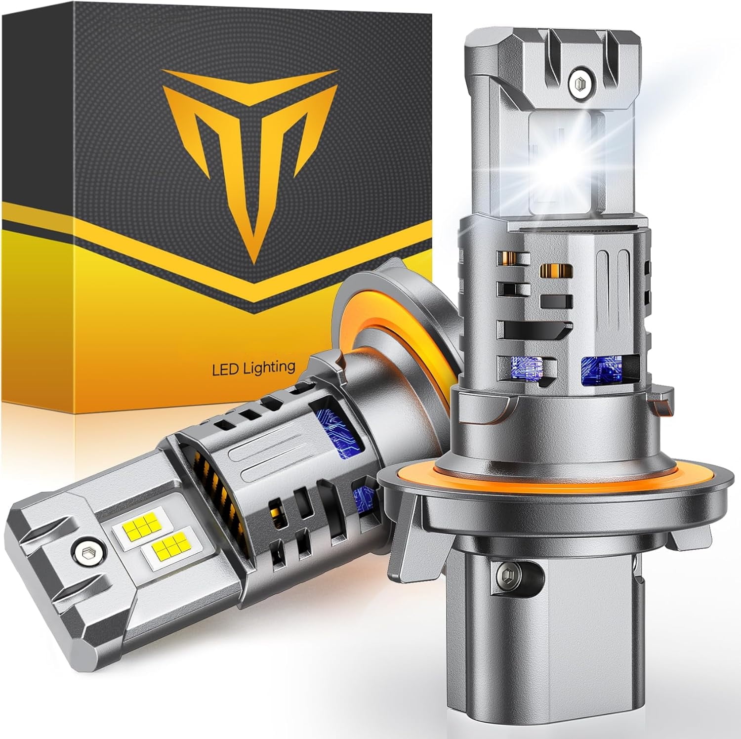 "H13/9008 LED Bulbs, 10X Brighter 70,000LM, 6500K Cool White, IP68 ...