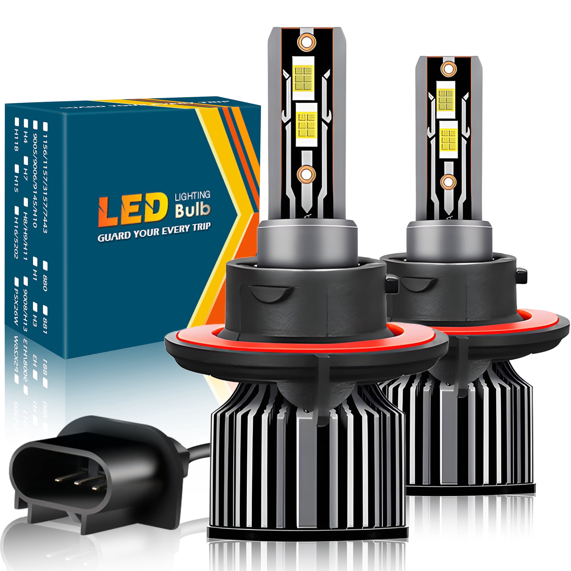 H13/9008 LED Headlight High Low Dual Beam Kit Fits Ford F-150 6500K ...