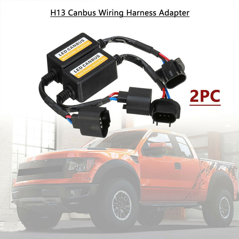 H13 9008 Load Resistor Kit HID Relay Harness LED Anti Flicker Error ...