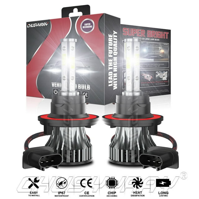 H13 LED Headlight Kits Super Bright H13/9008 High&Low Beam Plug&Play ...