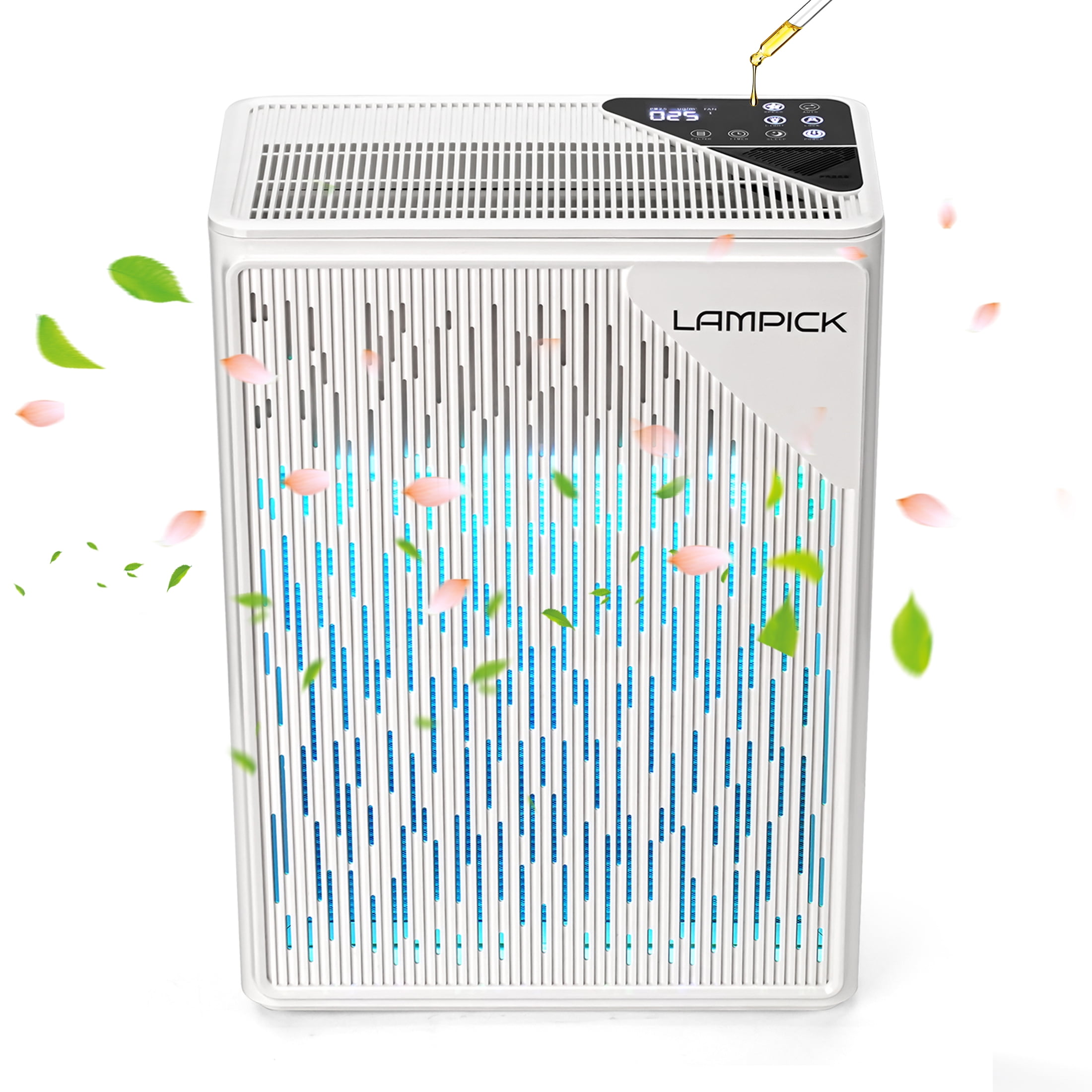 Lampick H13 True HEPA Air Purifier, 4-Stage Filtration for Pet Hair and ...