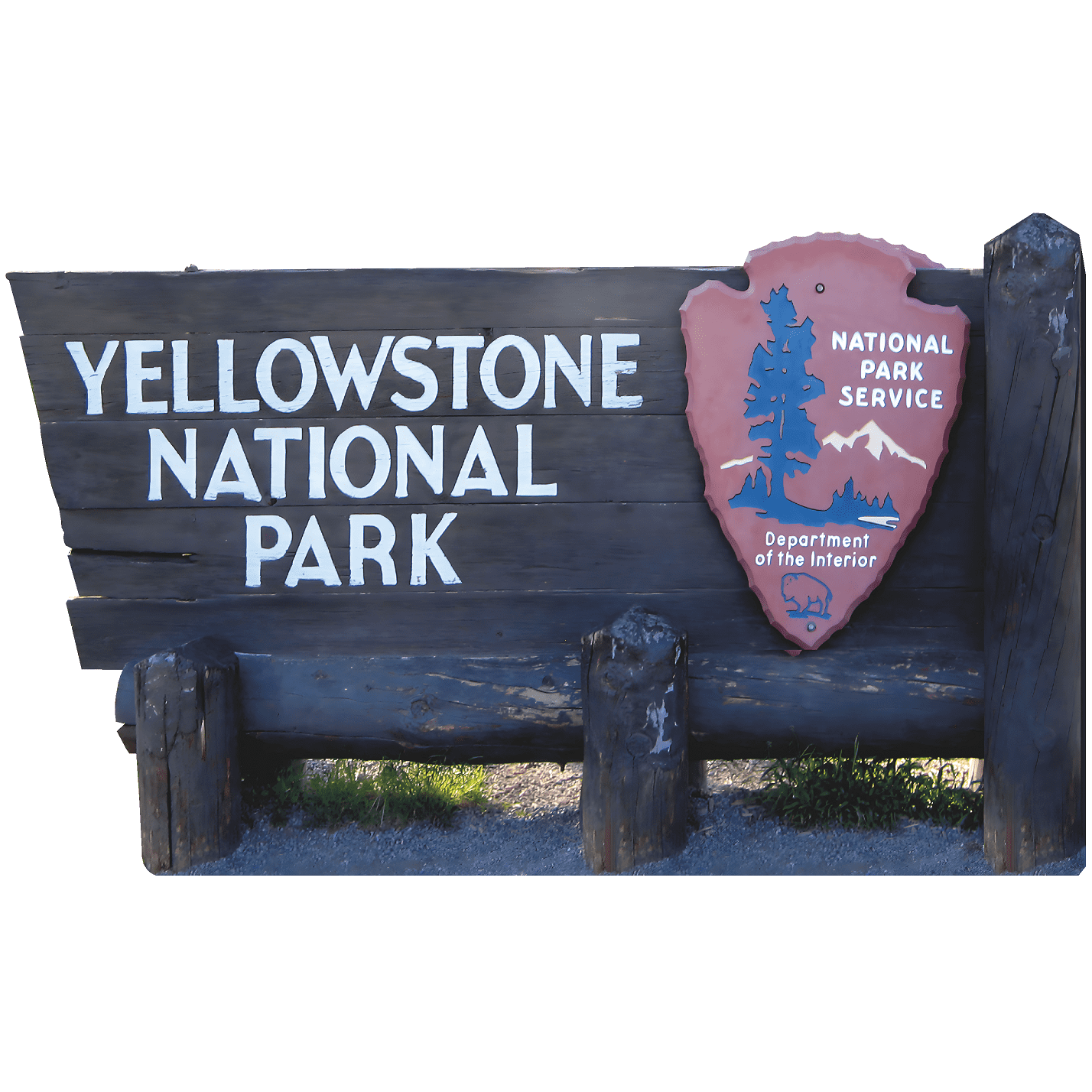 H13550 Yellowstone National Park South Entrance Silhouette Cardboard ...