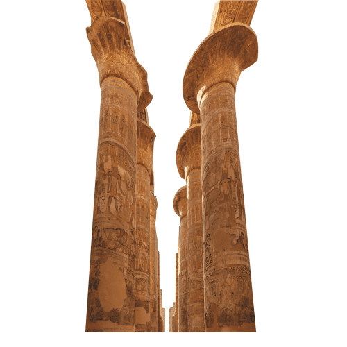 H13584 Karnak Temple Hypostyle Pillar Column Path Walk Way Egypt ...