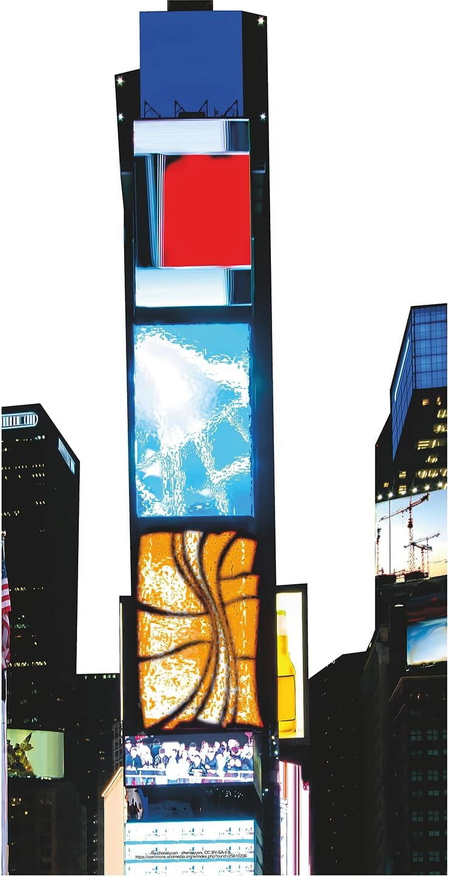 H13609 Times Square New York City Night Lights Cardboard Cutout Standee ...