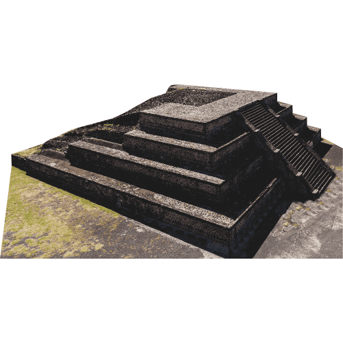 H13638 Bad Omen Collapsed Ihuatzio Mexico Mexican Michoacan Pyramid ...