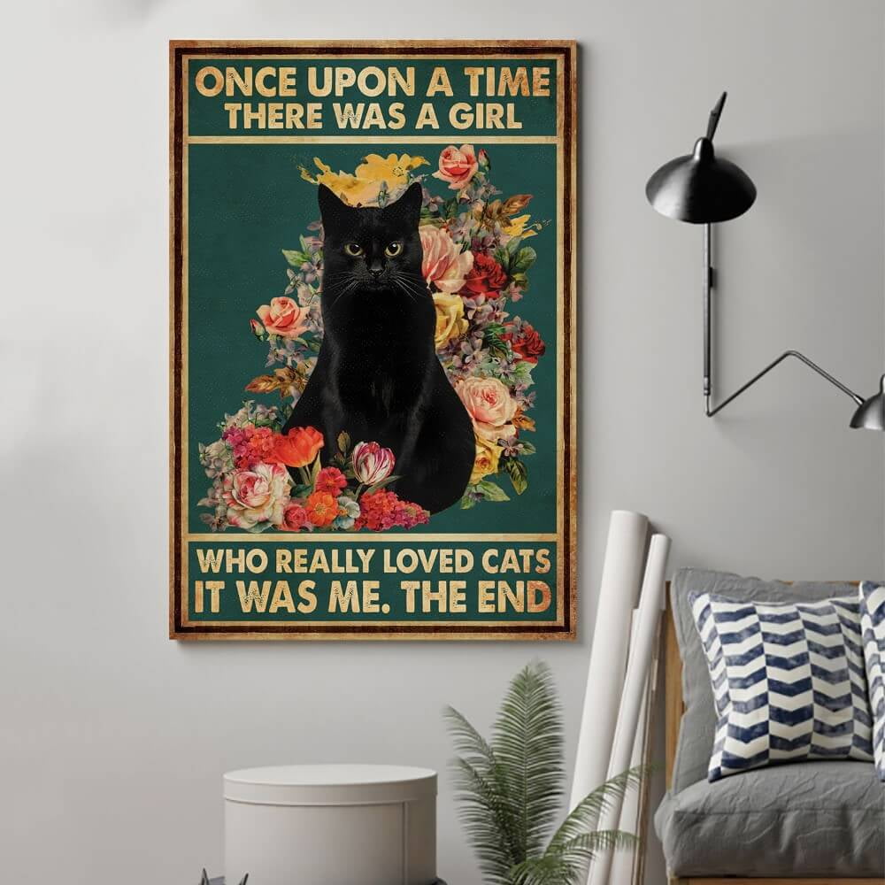 H1364 - Customizable Black Cat - Once upon time - Poster - Poster 16 x ...