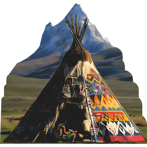 H13667 Rocky Mountain Colorado Teepee Cardboard Cutout Standee Standup ...