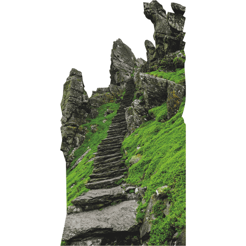 H13672 Great Skellig Michael Christs Saddle Path Mountain Climb Ireland ...