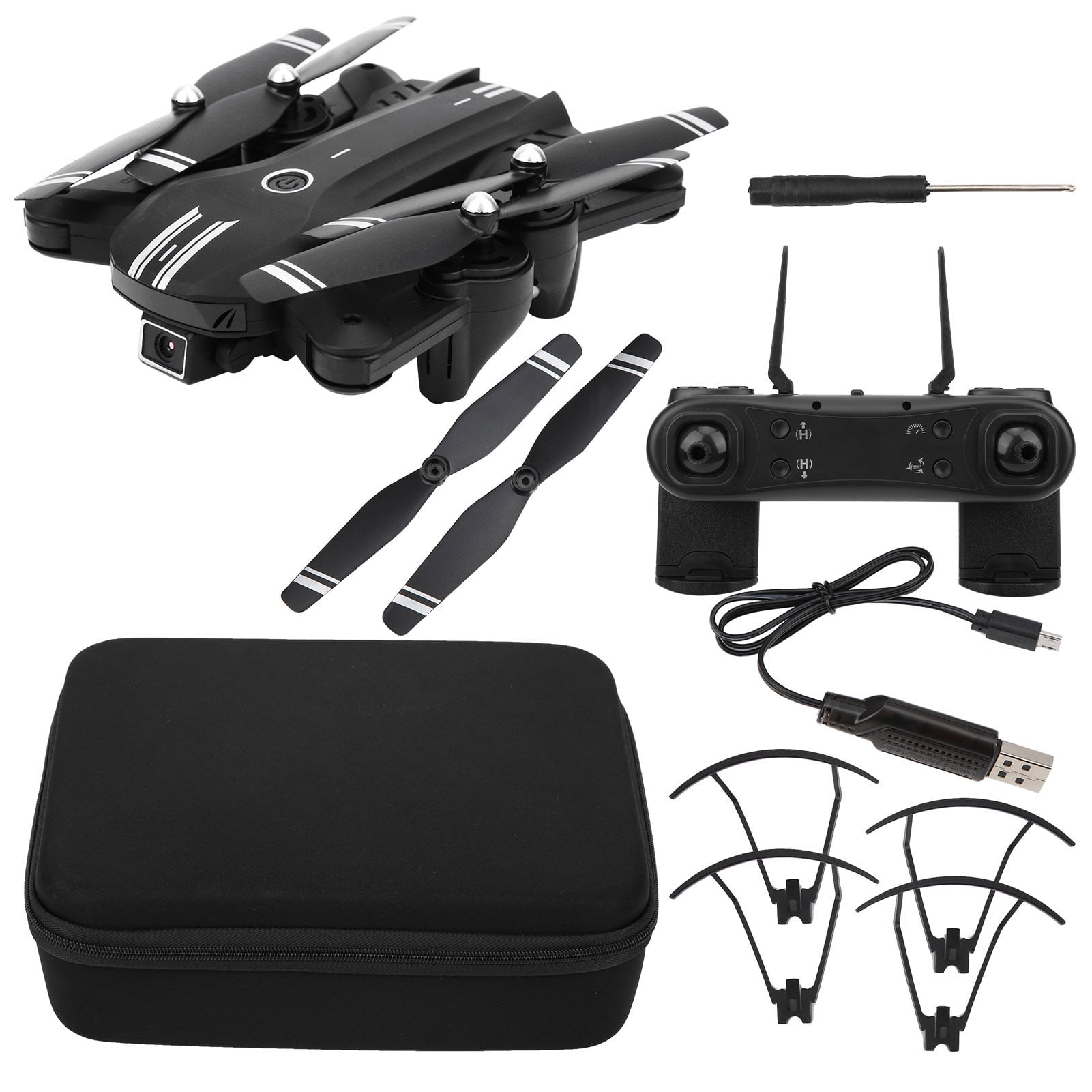 H168 Mini Folding Drone Dual Lens Remote Control 4K Camera 4 Channel ...