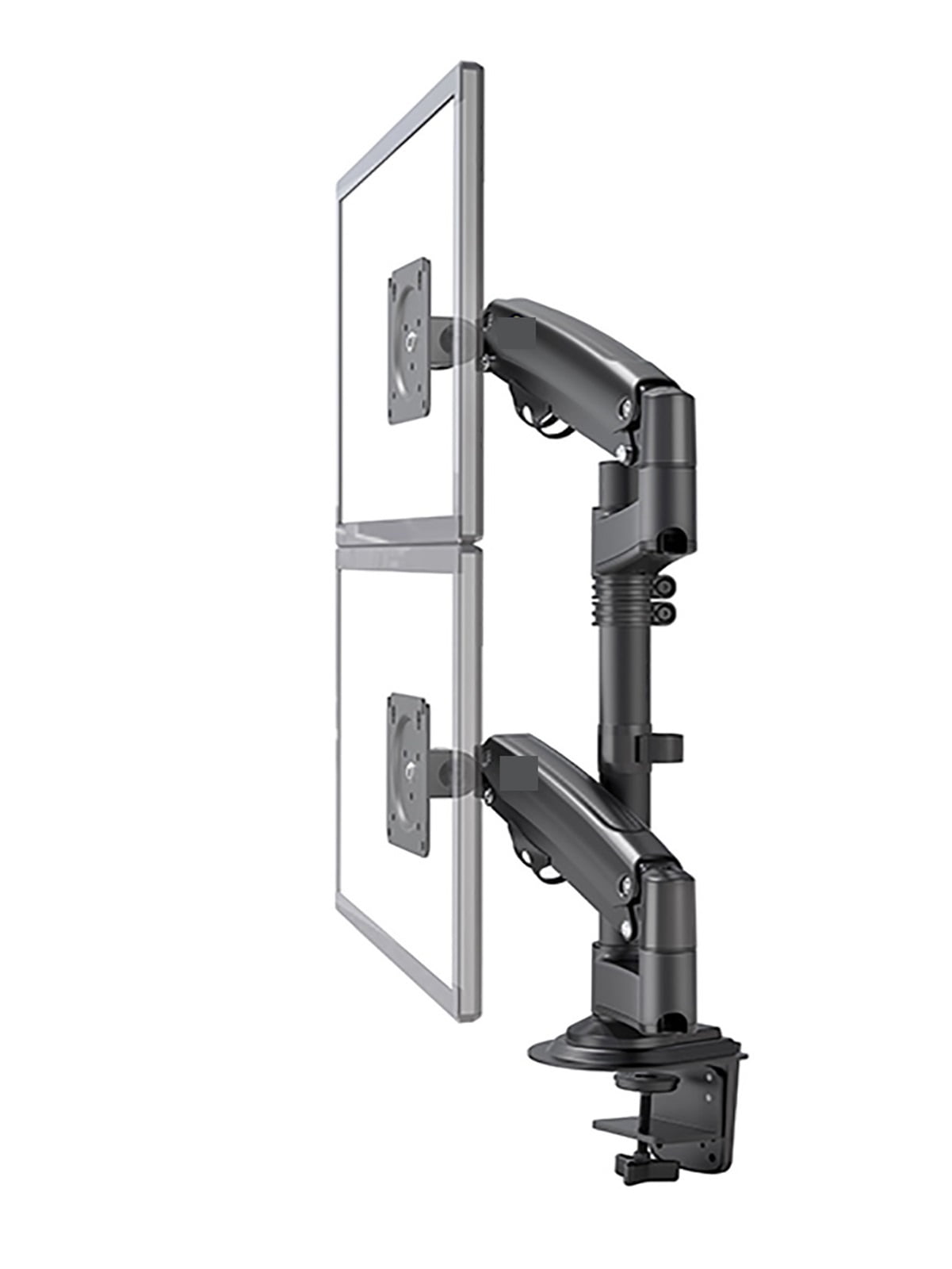 H180 22"-32"Double Monitor Desk Holder Arm Gas Spring Full Motion LCD ...