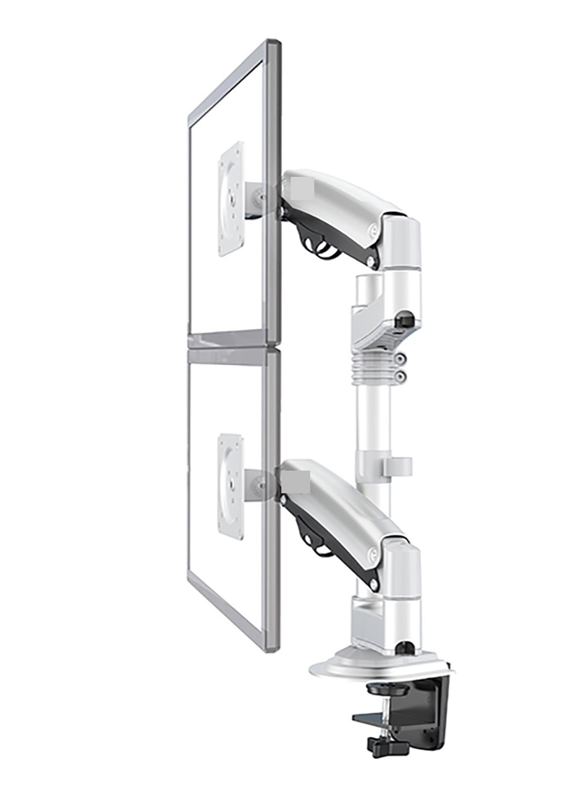 H180 22"-32"Double Monitor Desk Holder Arm Gas Spring Full Motion LCD ...