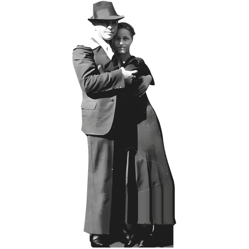 H19942 Clyde Barrow Bonnie Parker Texas 1933 Cardboard Cutout Standee ...