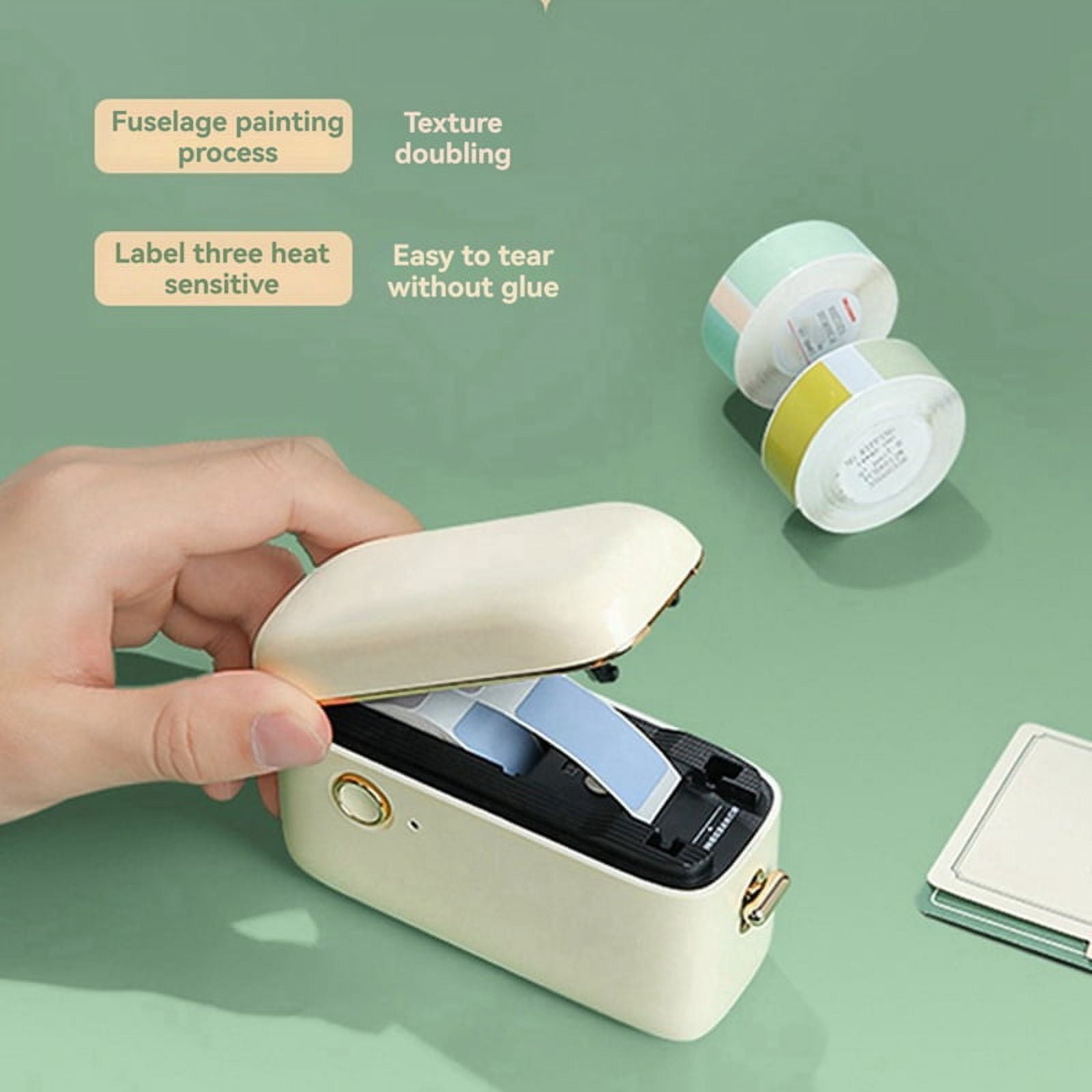 H1S Mini Thermal Printer Rechargeable Thermal Printer Portable Inkless ...