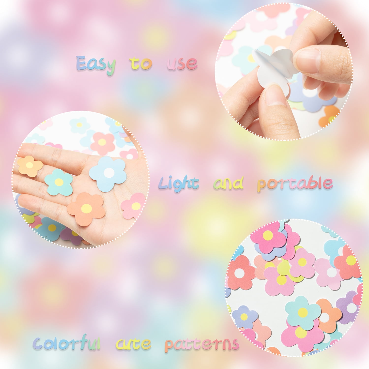 Mini Flower Stickers, 60 Pack Mini Flower Shapes Stickers for ...