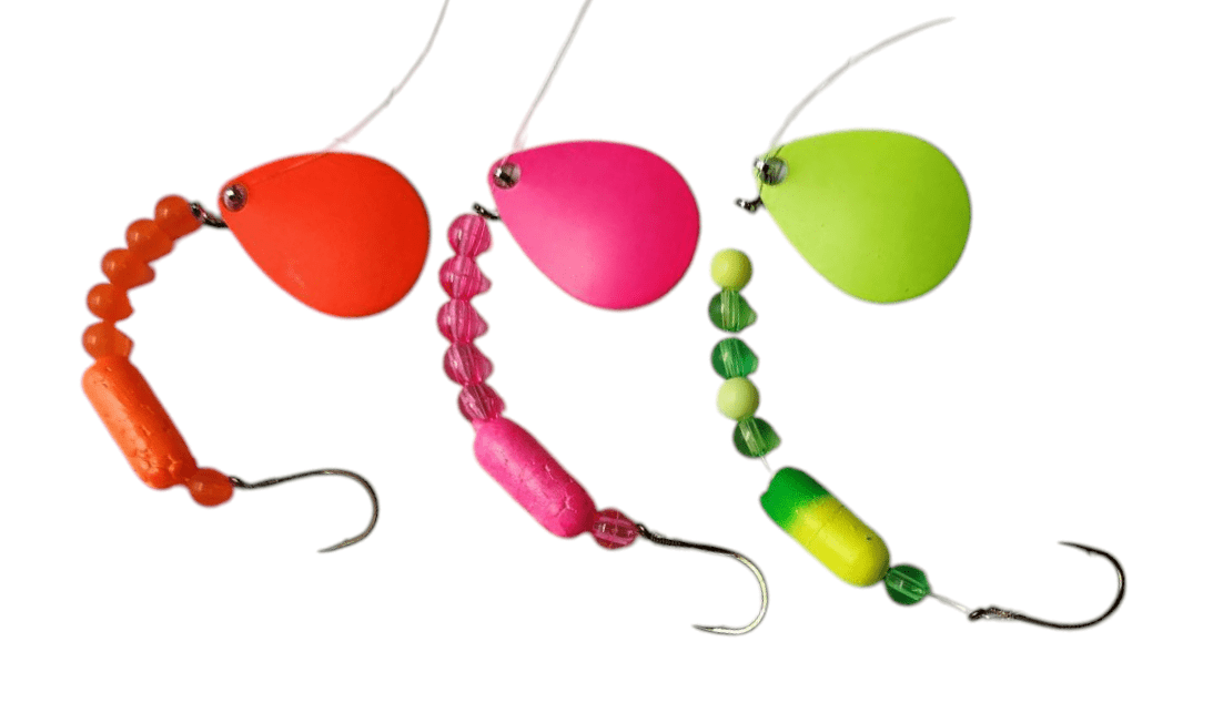 H2 Tackle Walleye Rig Crawler Harness with Floats 3 Pack, Pink, Orange ...