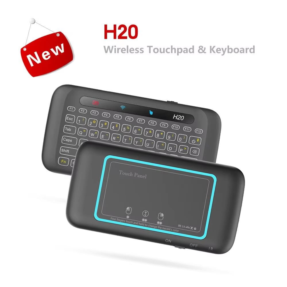 H20 2.4ghz Wireless Keyboard Backlight Air Mouse Remote Controller ...