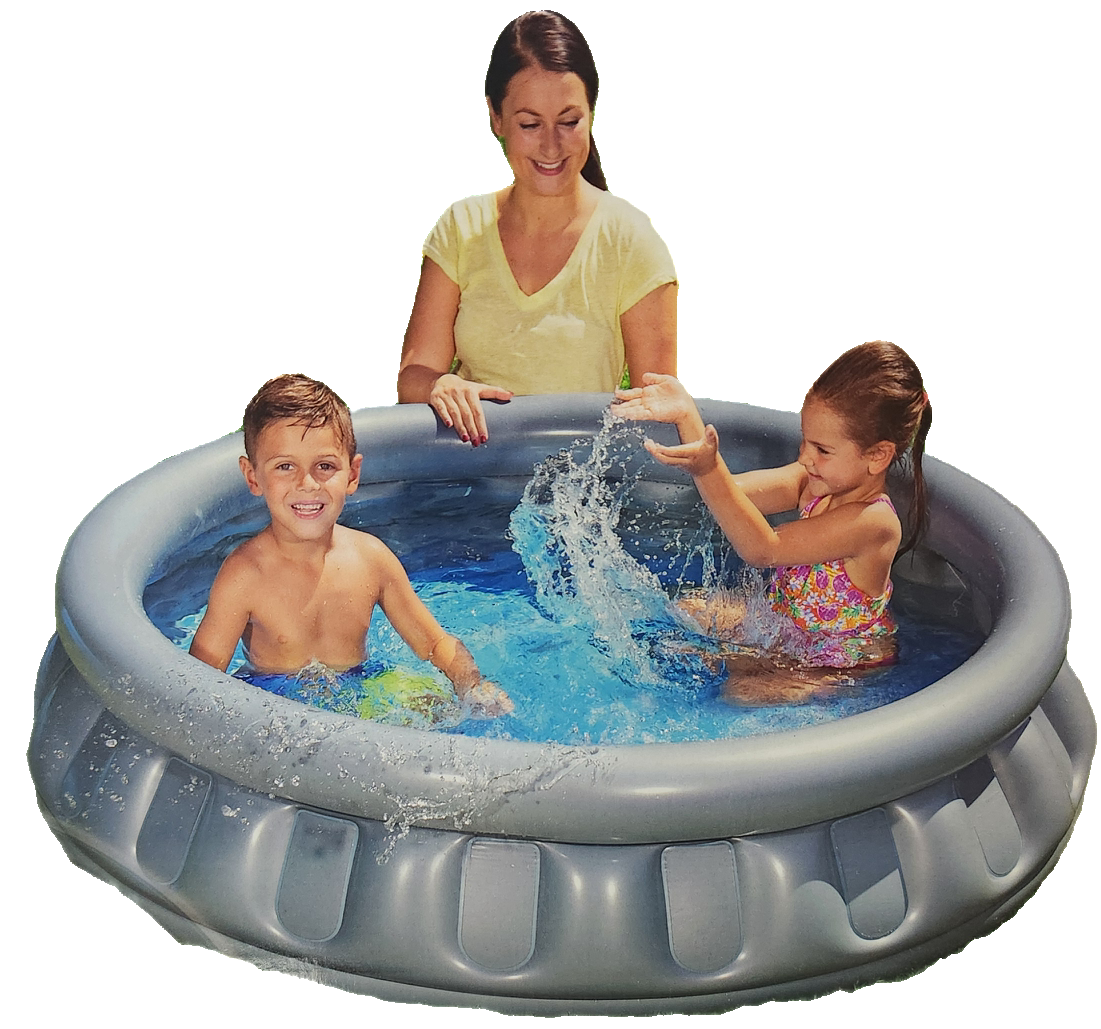 H2OGO! Splash & Fun Space Ship Swimming Pool, 59.8" x 59.8" x 16.9 ...