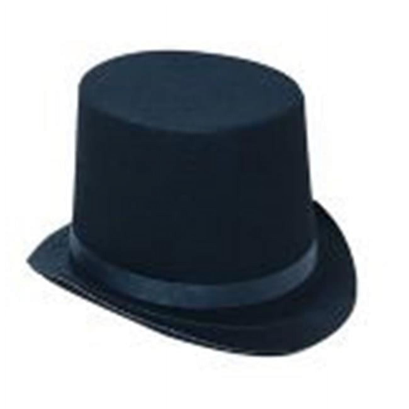 H236 Black Felt Top Hat - Walmart.com