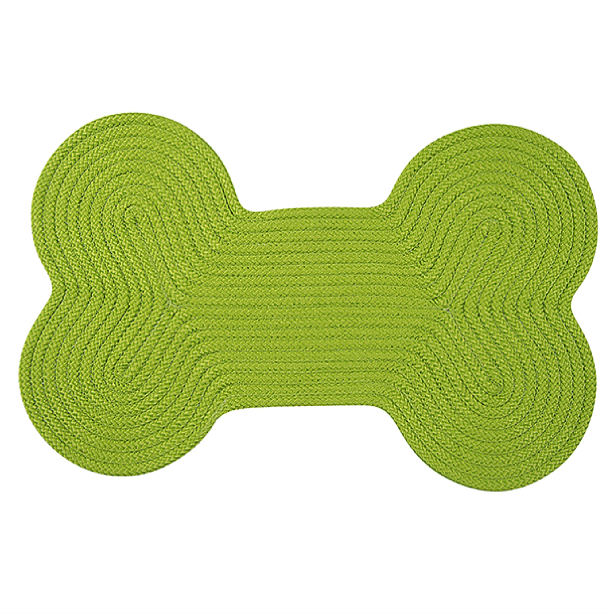 H271A018X030D Dog Bone Solid - Bright Green 18"x30" Dog Bone Rug, 100% ...