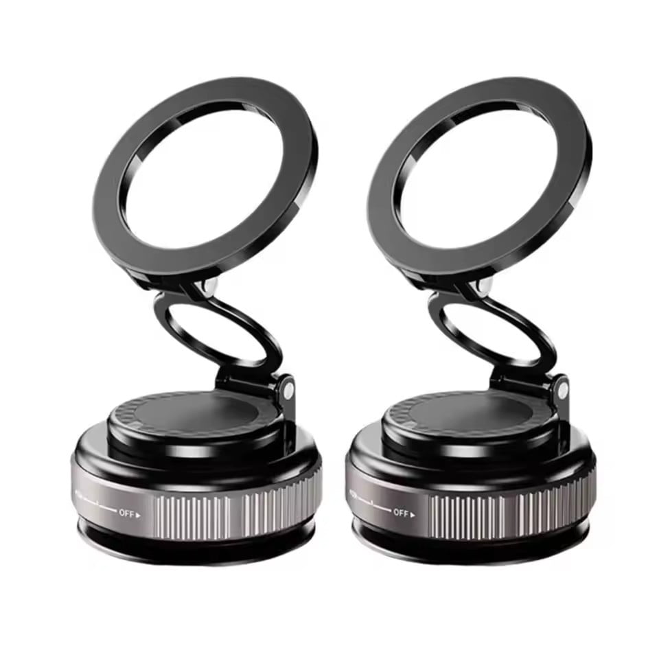 H28 Vacuum Suction Magnetic Car Mount – Foldable 360° Rotating Holder ...