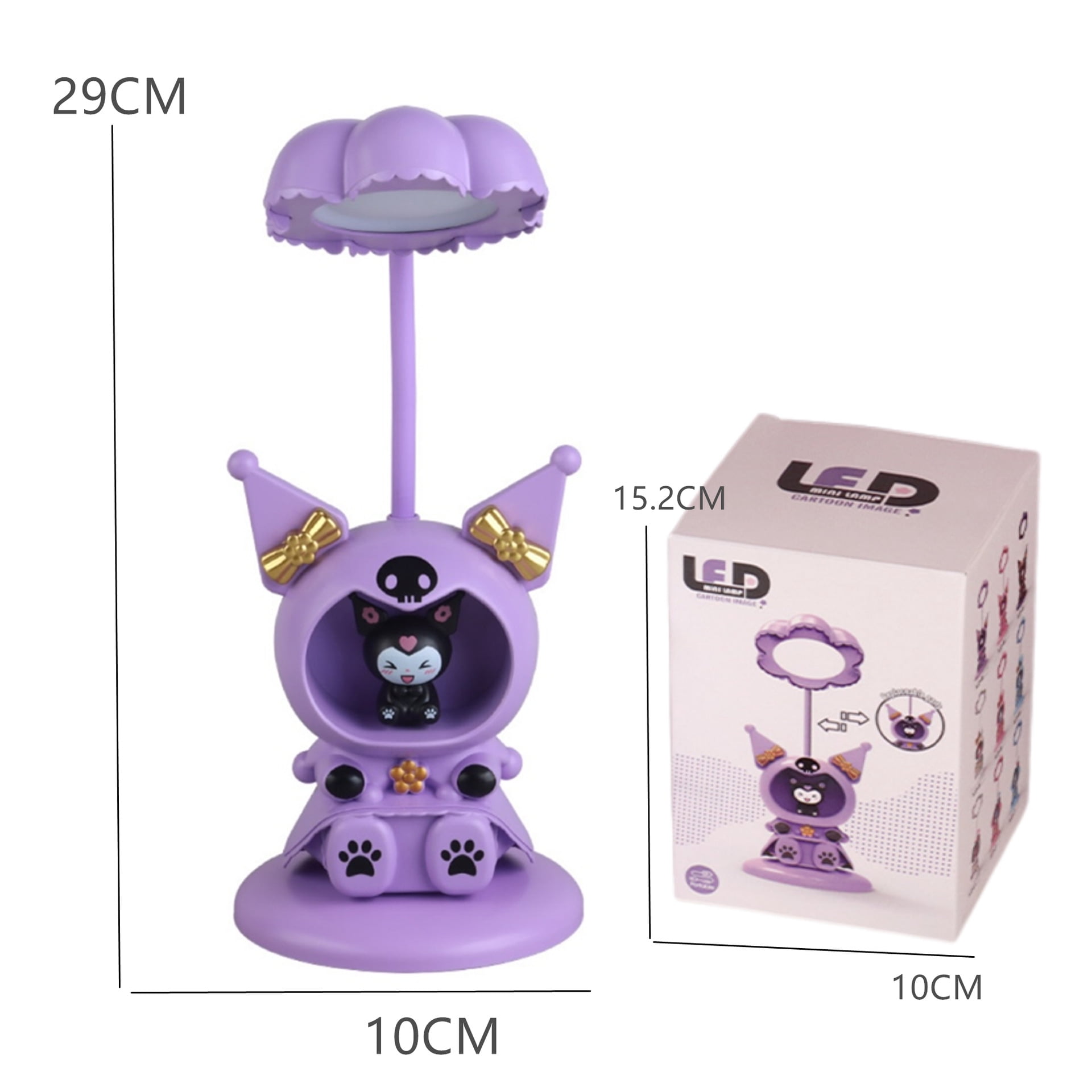 H29cm(11.4"in) Kuromi Melody USB charging LED desktop lamp night light ...