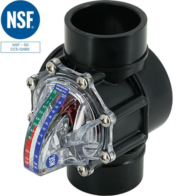 H2Flow Controls FLVFV2U 2 in. Flowvis Flow Meter with Union Valve Body ...