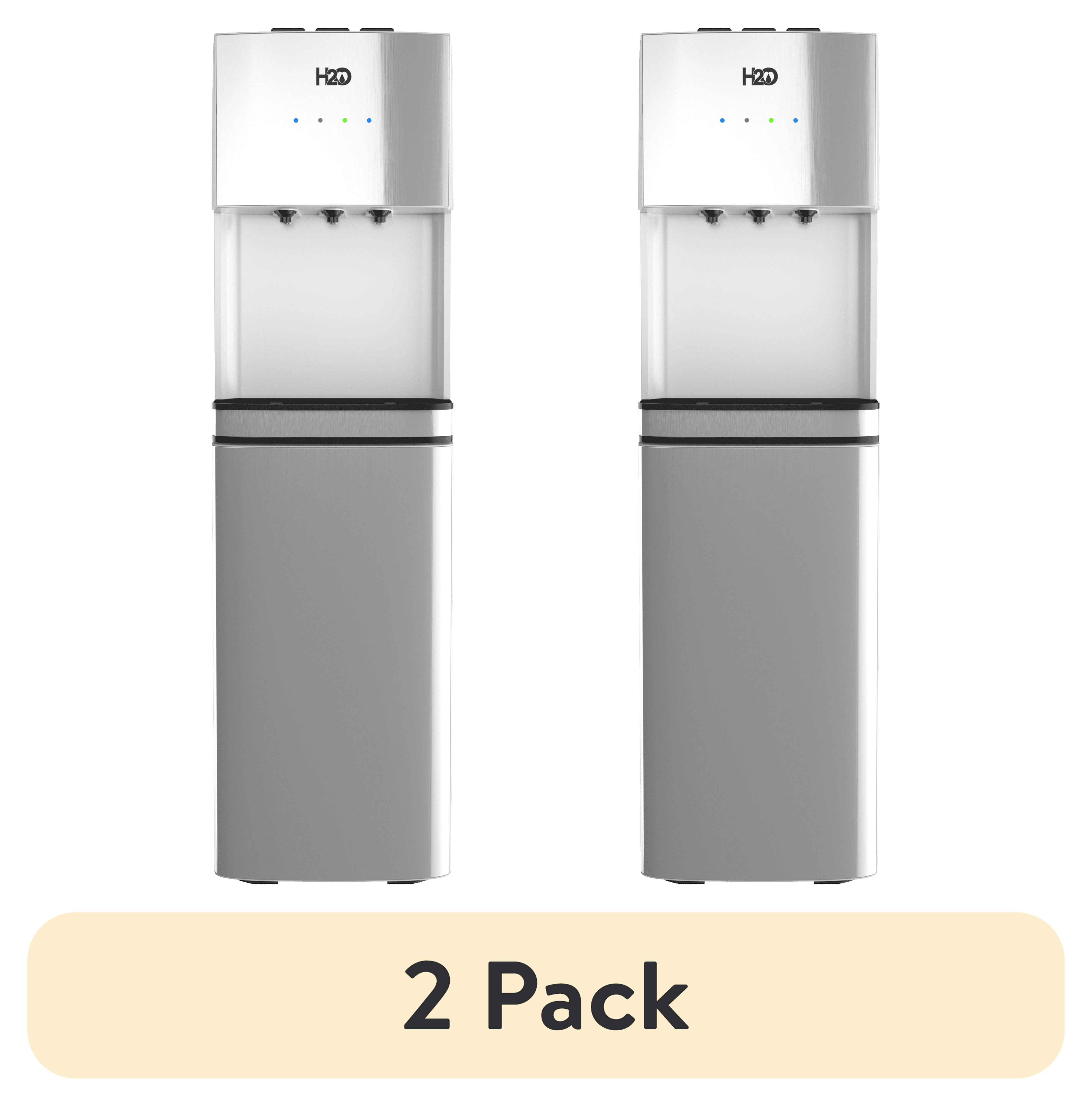 (2 pack) H2O-96T Bottom Load Water Dispenser in Silver, Providing 40-48 ...