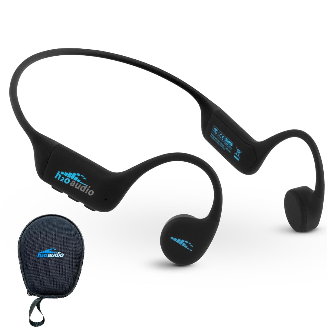 H2O Audio TRI 2 Multisport Waterproof Bone Conduction Open Ear Headphones, Bluetooth 5.3 for ...