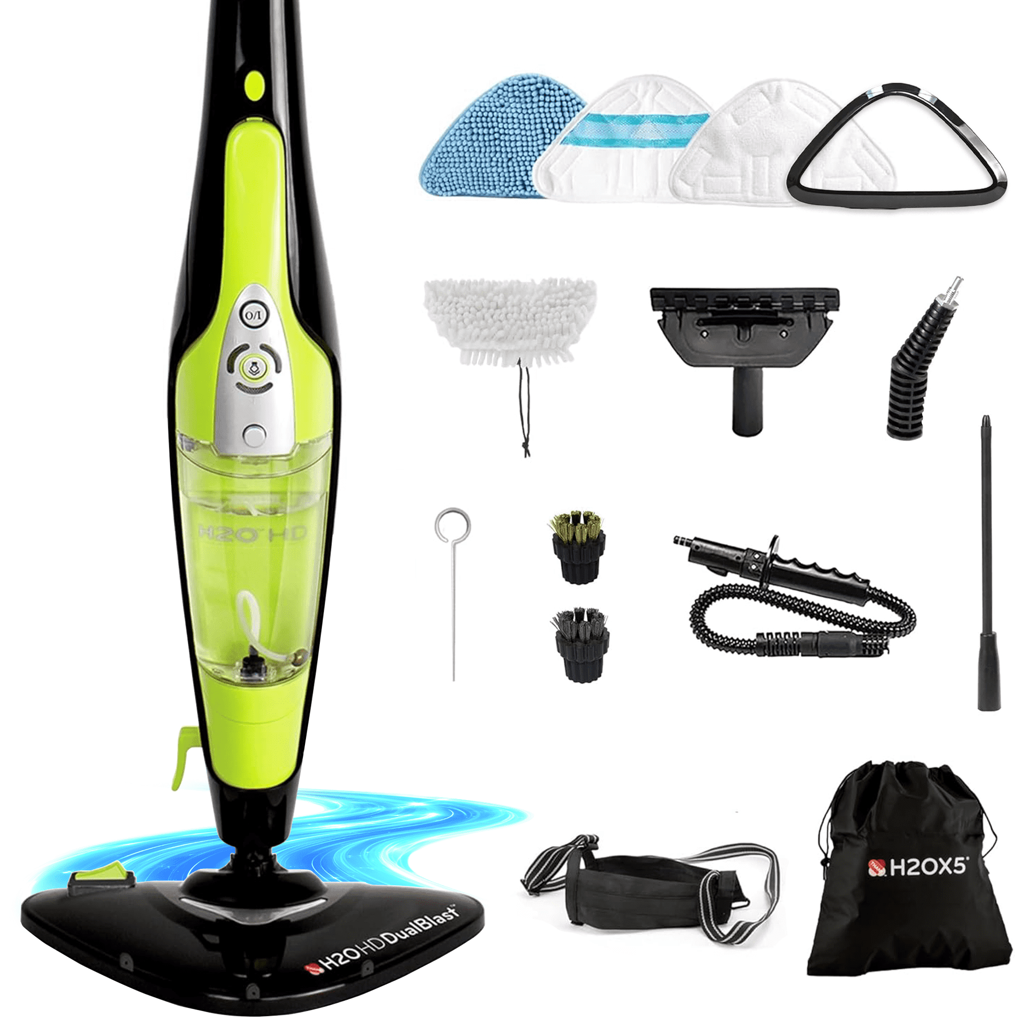 H2O HD Steam Mop DualBlast 5-in-1 Handheld Steamer, Multi-Surface ...