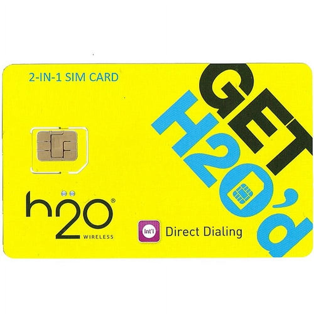 H2O Micro / Mini SIM Card for any Unlocked GSM Phone w/ $40 Airtime ...