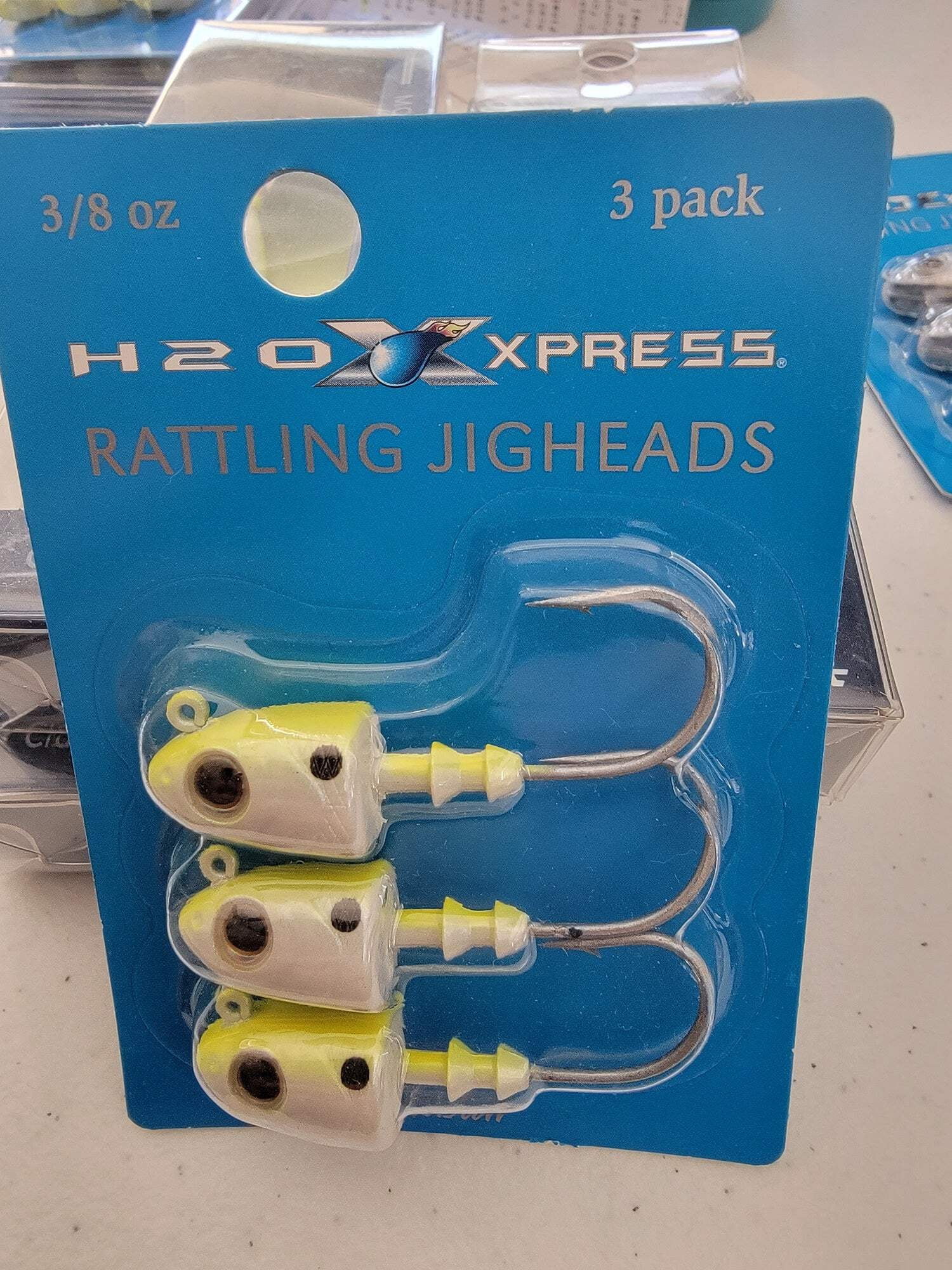 H2O Xpress Coastal Series Rattling Jigheads 3 Pack - Walmart.com