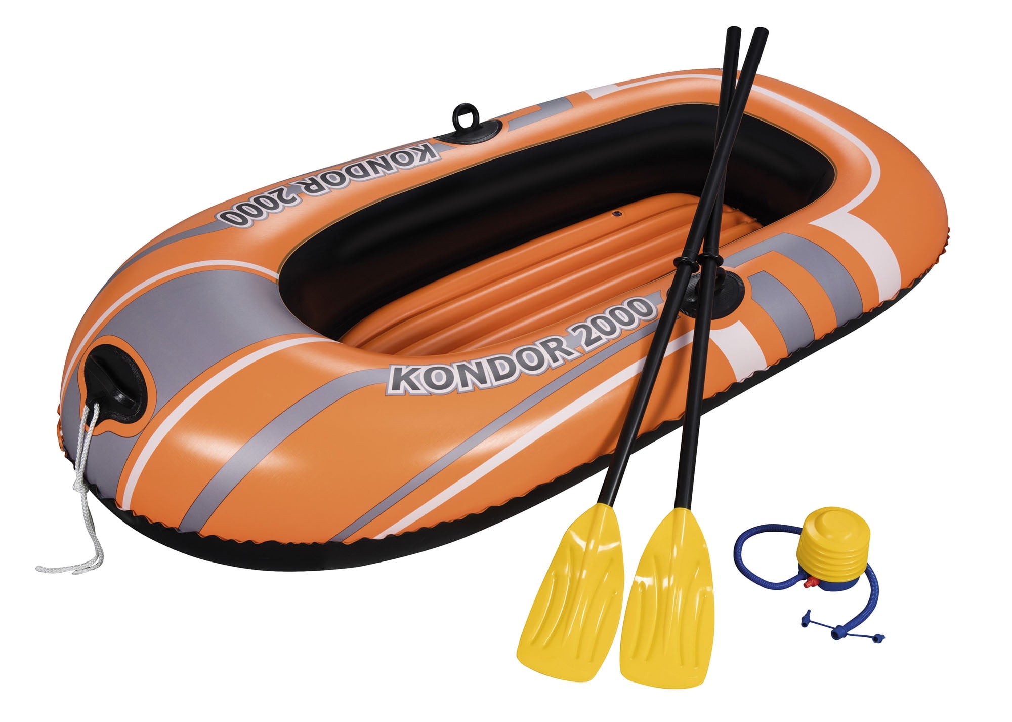 H2OGO! Kondor 2000 Inflatable Boat Two Person Explorer Raft w/ Paddles ...