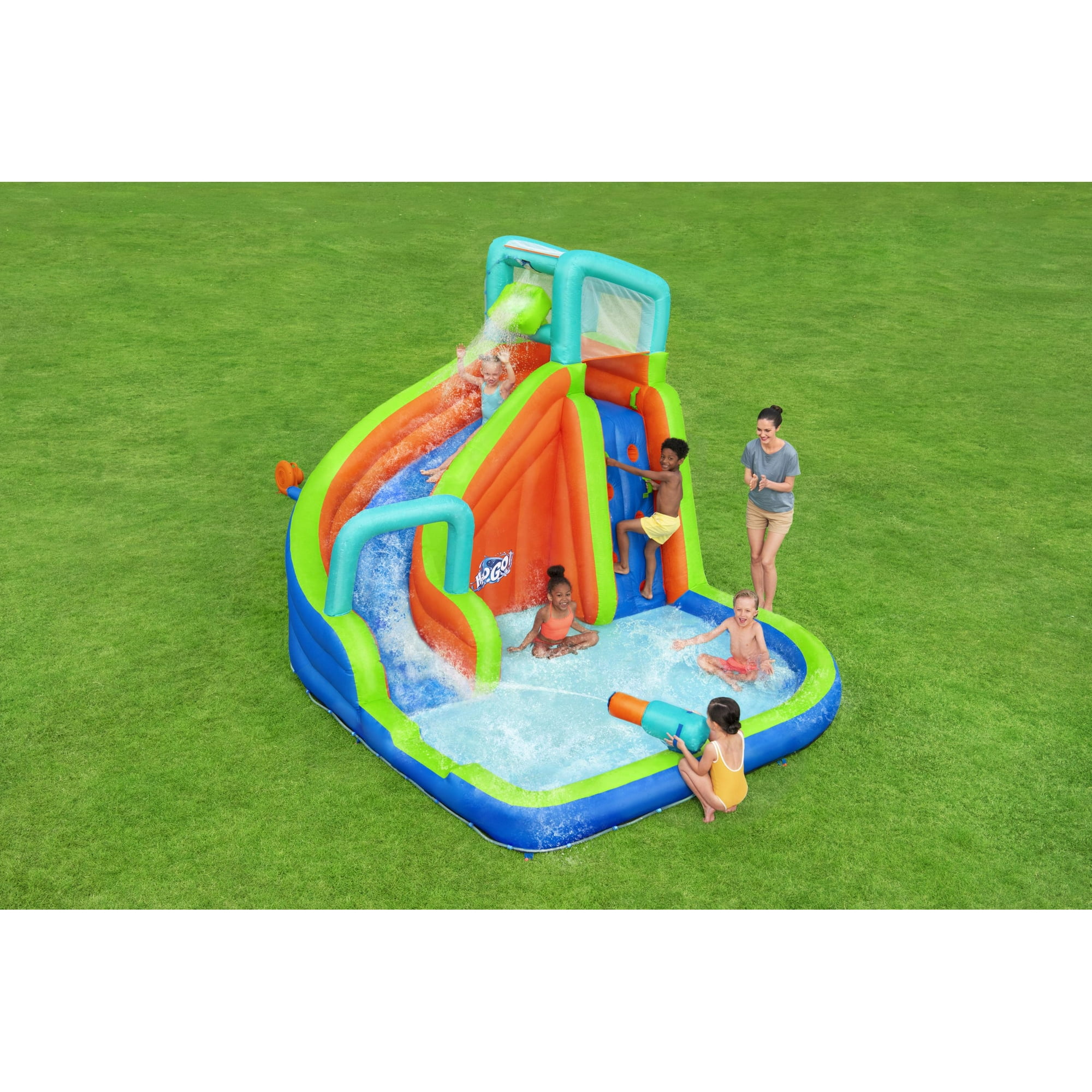 H2OGO! Turbo Splash Water Zone Child Inflatable Water Park, 12′ 10 ...