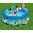 H2OGO! Inflatable Water Pool, 8 ft Round Spray Pool with Dolphins ...