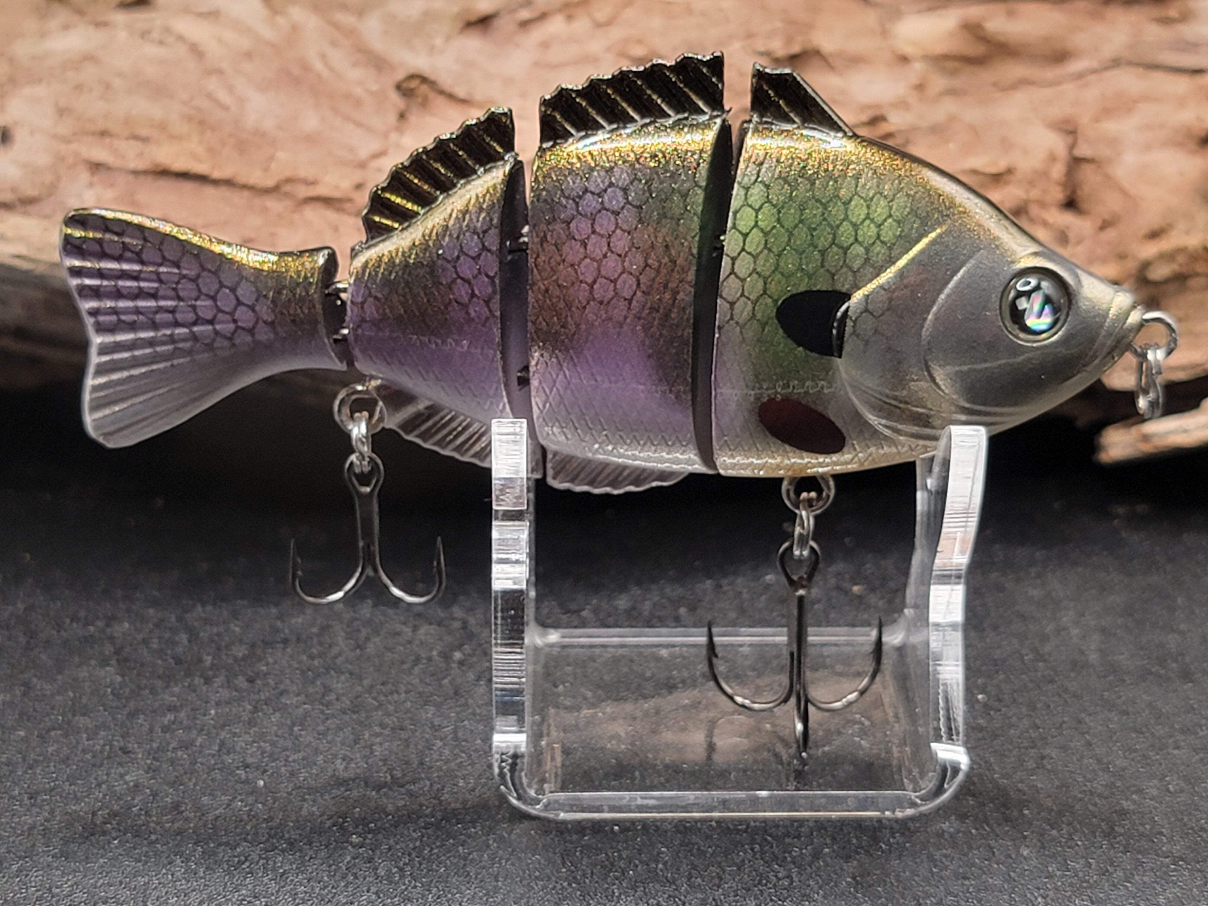 H2OX Jointed Hard-Bodied Sunfish Premium Swimbait - Big Bass Fishing ...