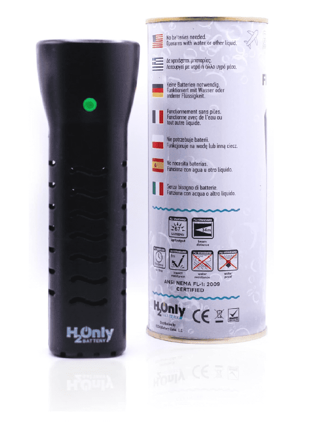 H2OnlyBattery Flashlight - No Batteries Needed - Water Powered (or Any ...