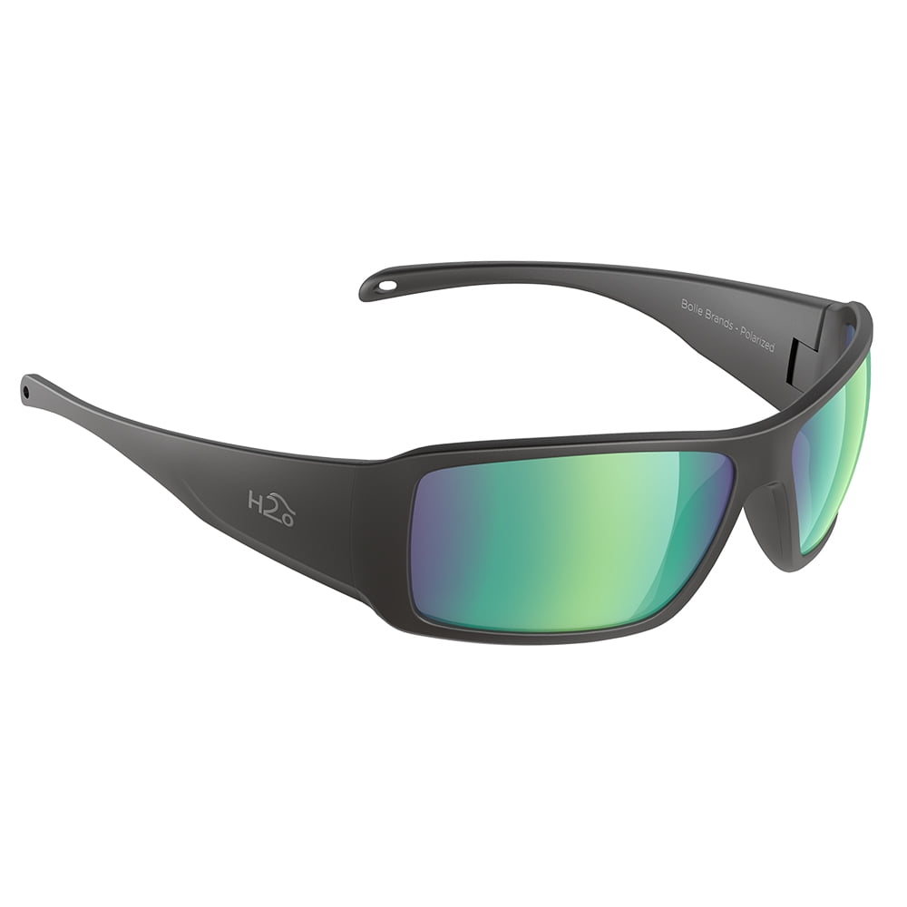 H2Optix Stream Sunglasses Matt Black, Brown Green Flash Mirror Lens C ...