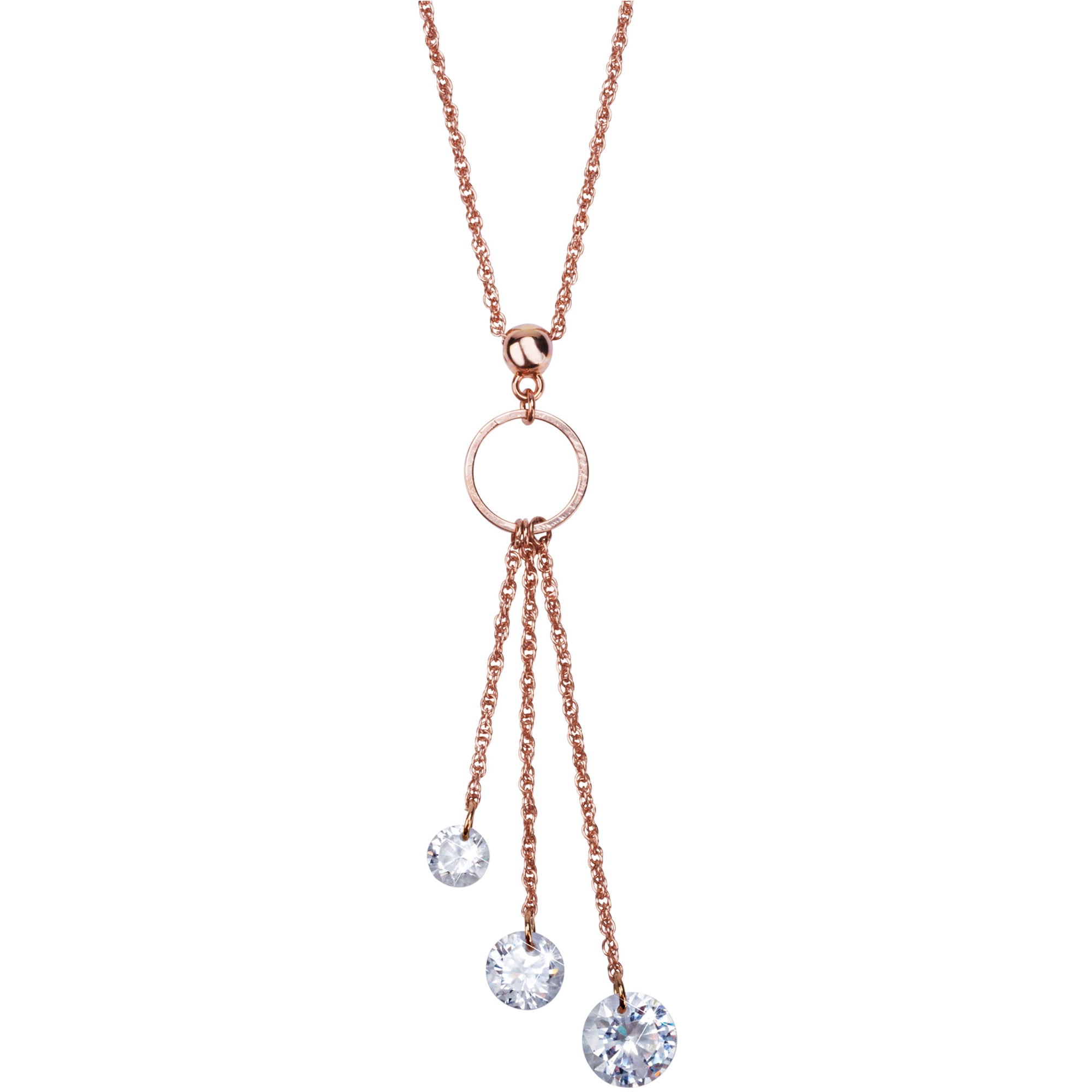 H2Z Made with Austrian Crystal Elements - Three Crystal Round Stone and ...