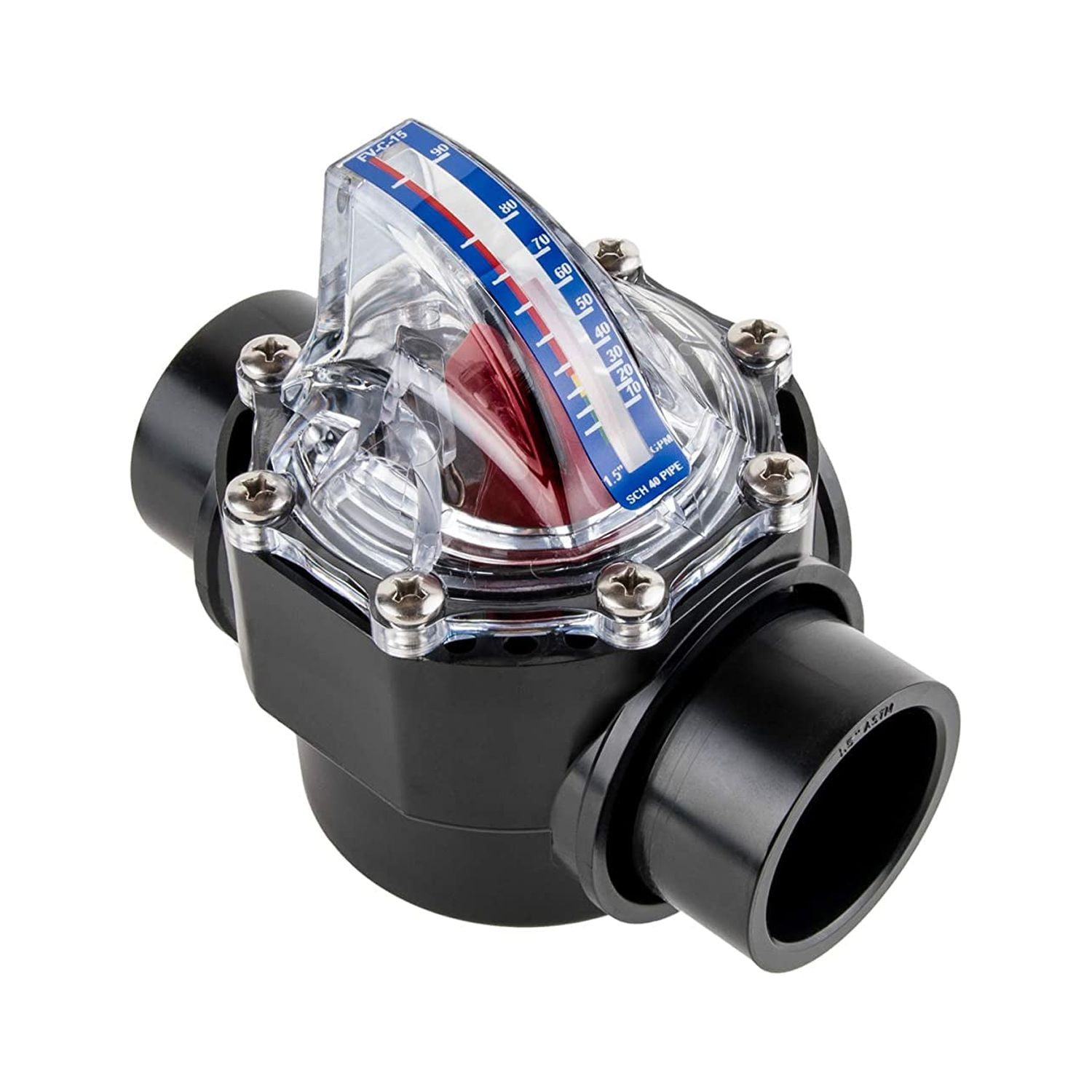 H2flow Controls Inc 1.5 inch FlowVis Flow Meter FV-C-15 with ...