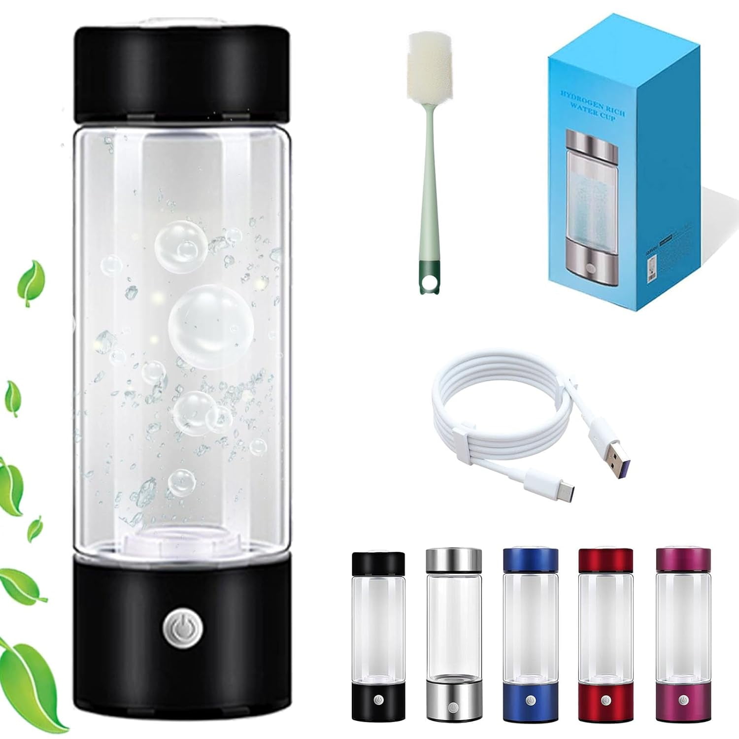 H2next Hydrogen Water Bottle, H2 Next Hydrogen Water Bottle with SPE & PEM Technology, Portable ...