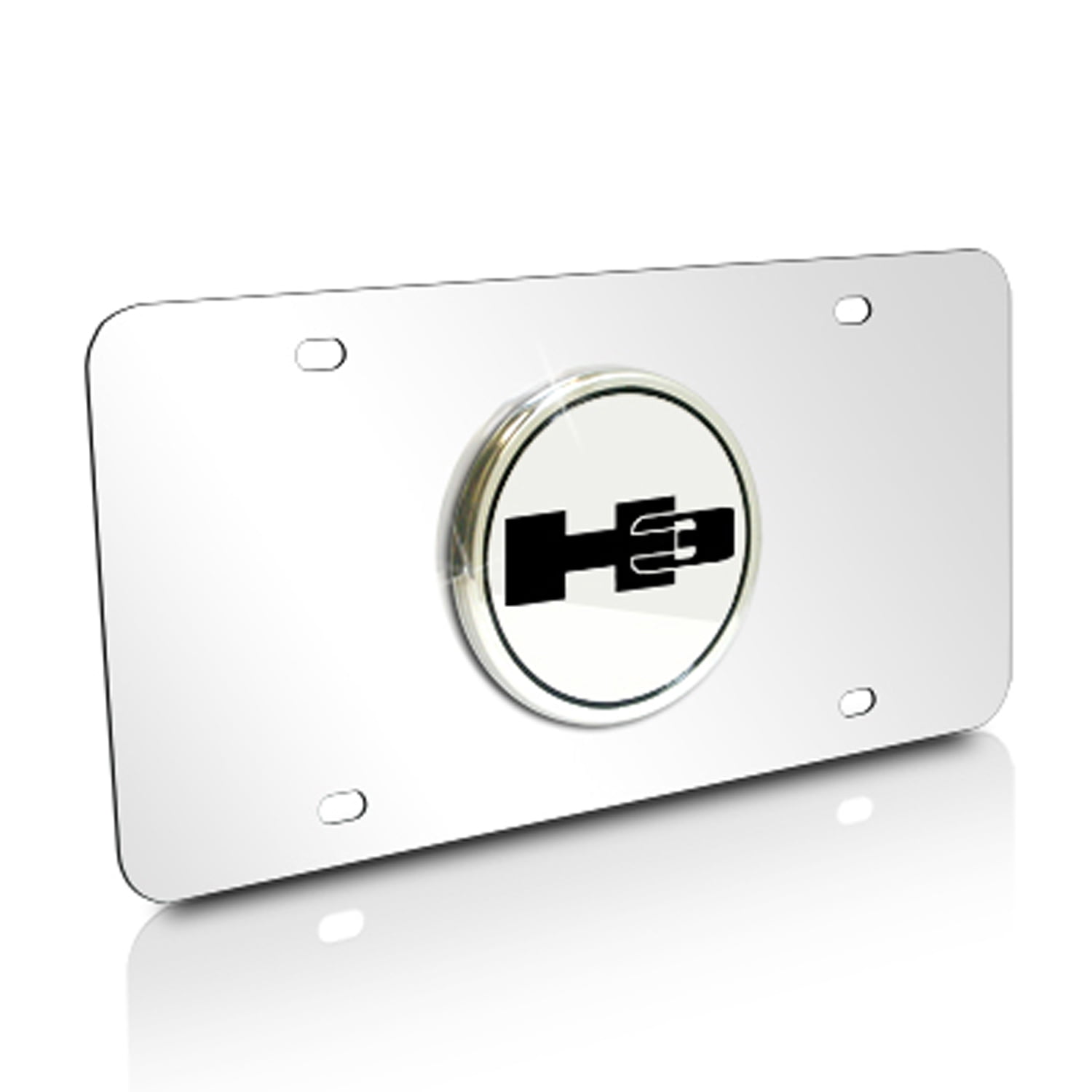 H3 3D Logo Chrome Stainless Steel License Plate - Walmart.com