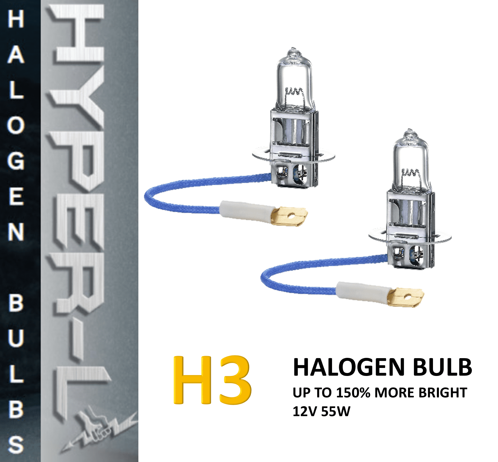 Biolight H3 Halogen Super Bright Headlight Bulb, 12V 55W, Improved ...