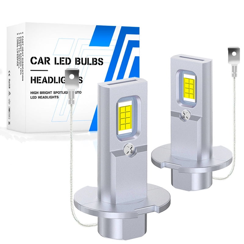 H3 LED Fog Light Bulbs 6500K White, 300% Brighter, H3ll LED Bulb ...
