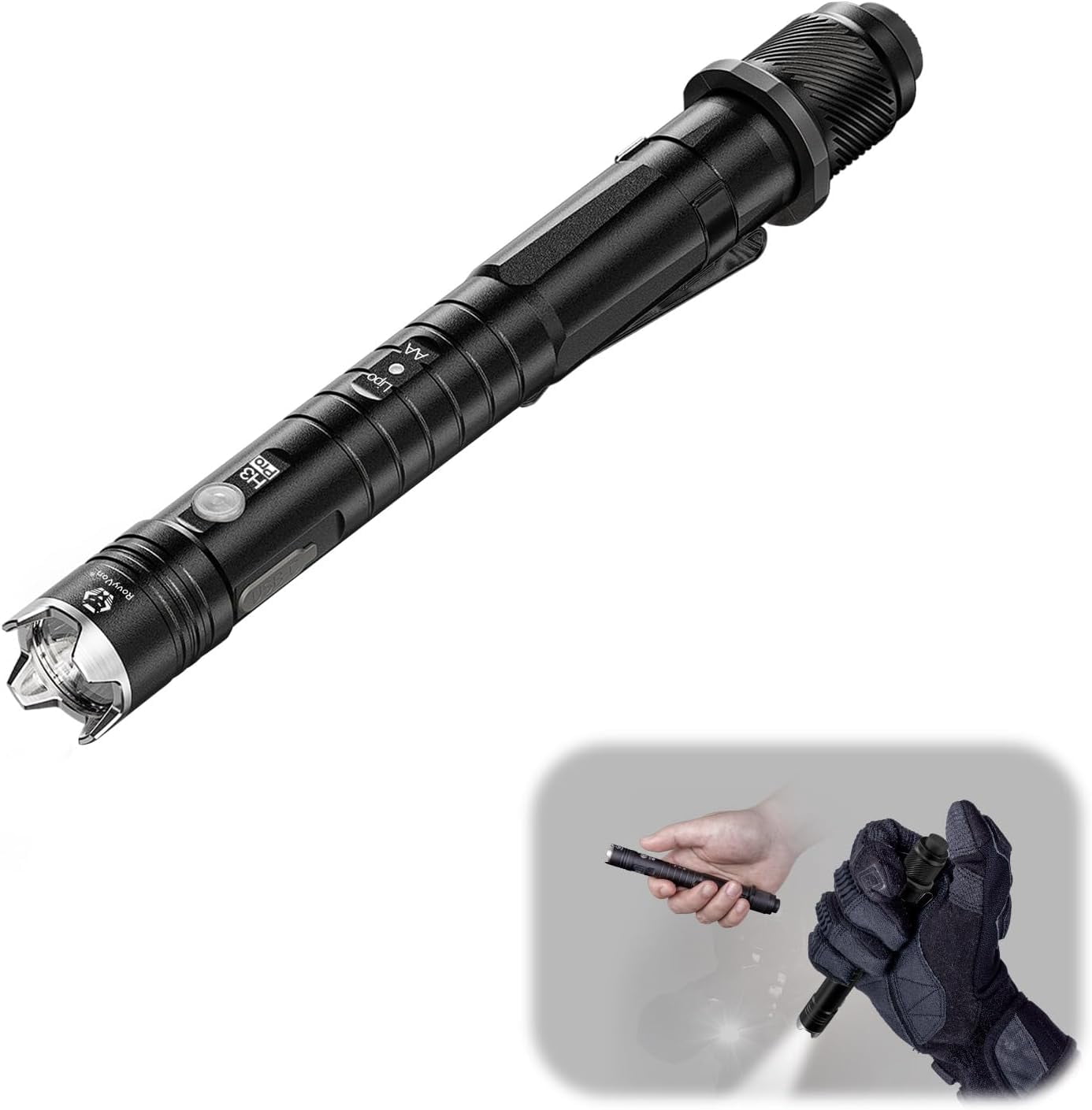 H3 Pro Rechargeable Pen Flashlight USB C, 600 lumens Super Bright Pen ...