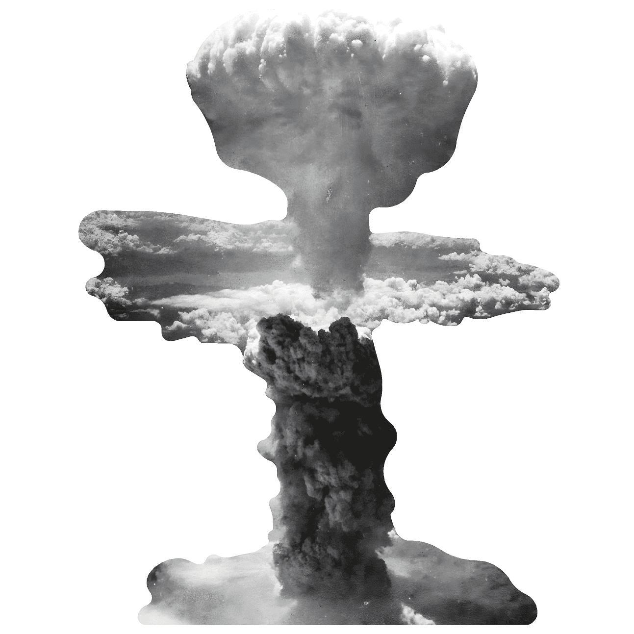 H32037 Mushroom Cloud Over Nagasaki Cardboard Cutout Standee Standup ...