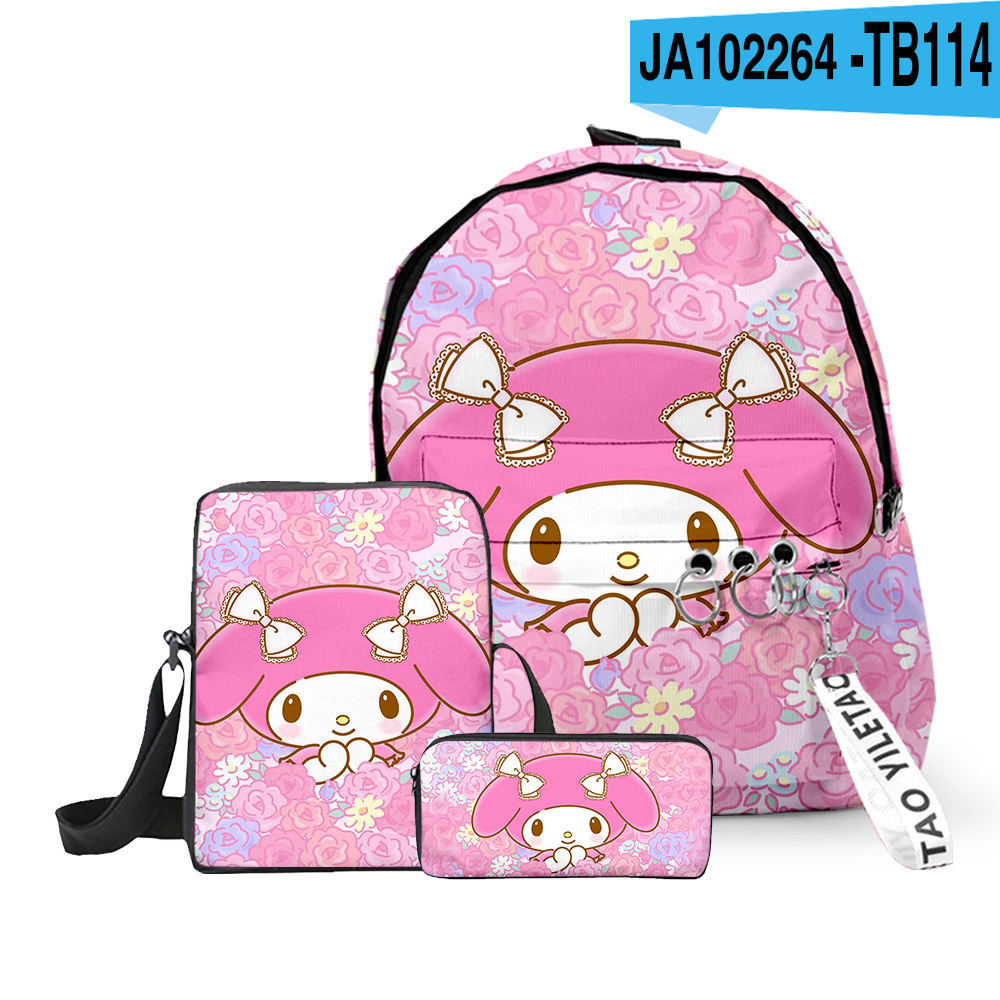H35cm(14"in) 3D New printed Melody Backpack three-piece set (backpack ...